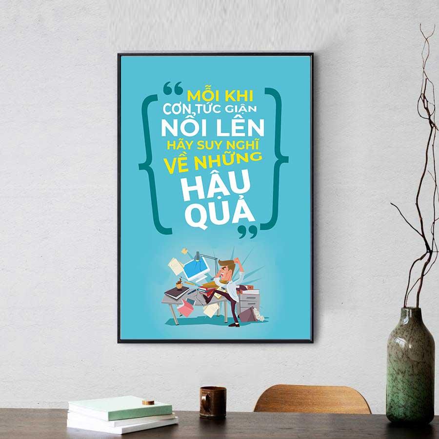 Tranh động lực: Mỗi khi cơn tức giận nổi nên hãy suy nghĩ về những hậu quả tại Xưởng tranh